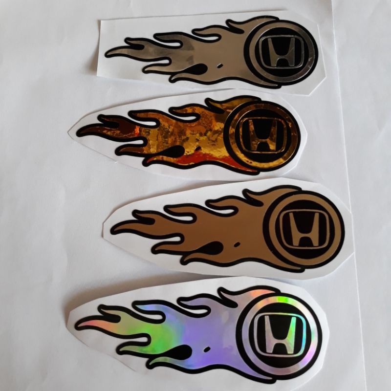 HONDA FLAME STICKER/DECAL IN GOLD, SILVER & HOLOGRAM | Shopee Philippines