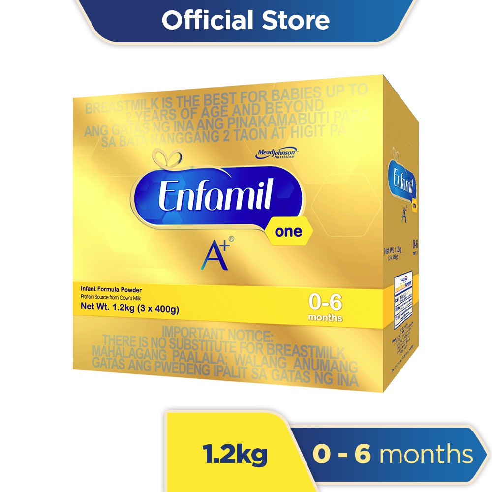 Enfamil A+ One Infant Formula Powder for 0-6 Months 1.2kg | Shopee ...