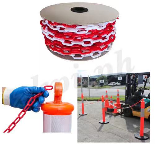 PVC Safety Plastic Chain Red/White Chain (6mm*25m) For Road Safety ...