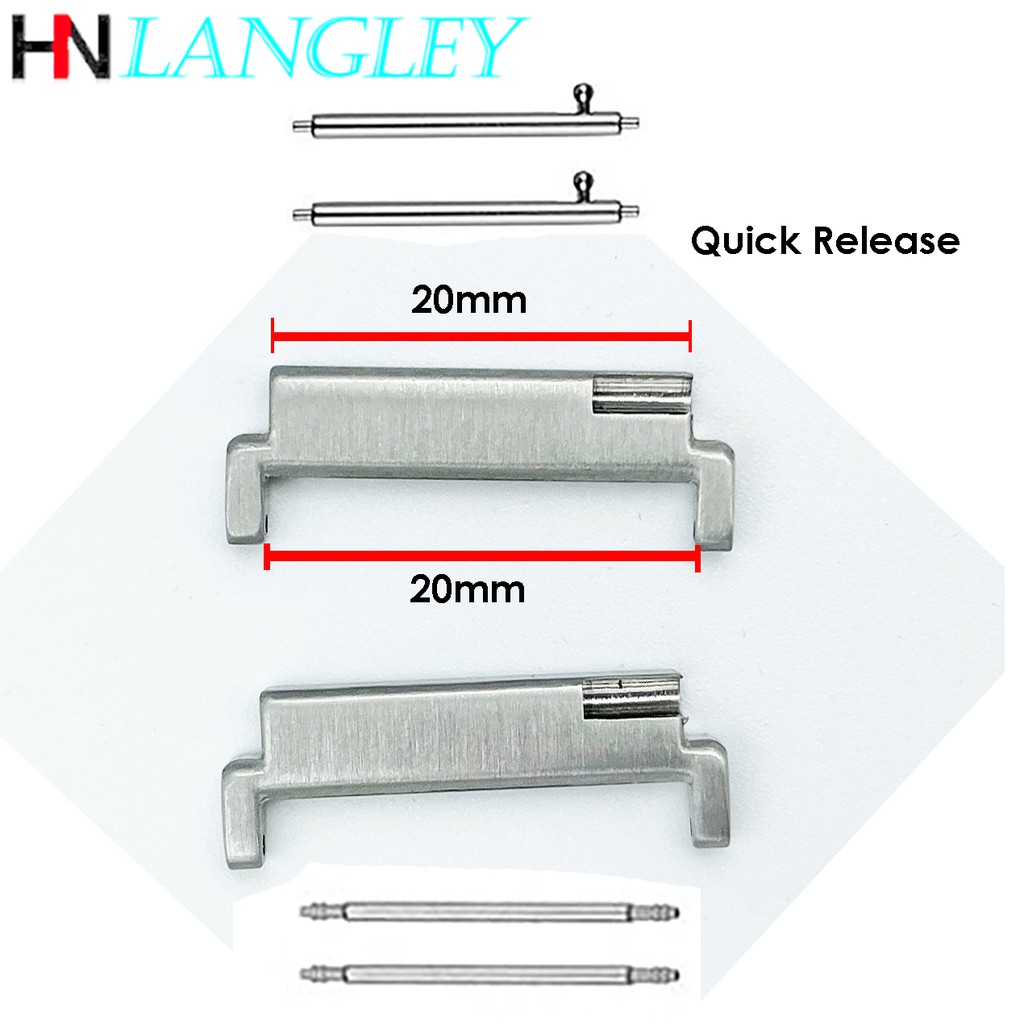 20mm To 20mm Watch Band Adapter Spring Bars To Quick Release Pins Watch ...