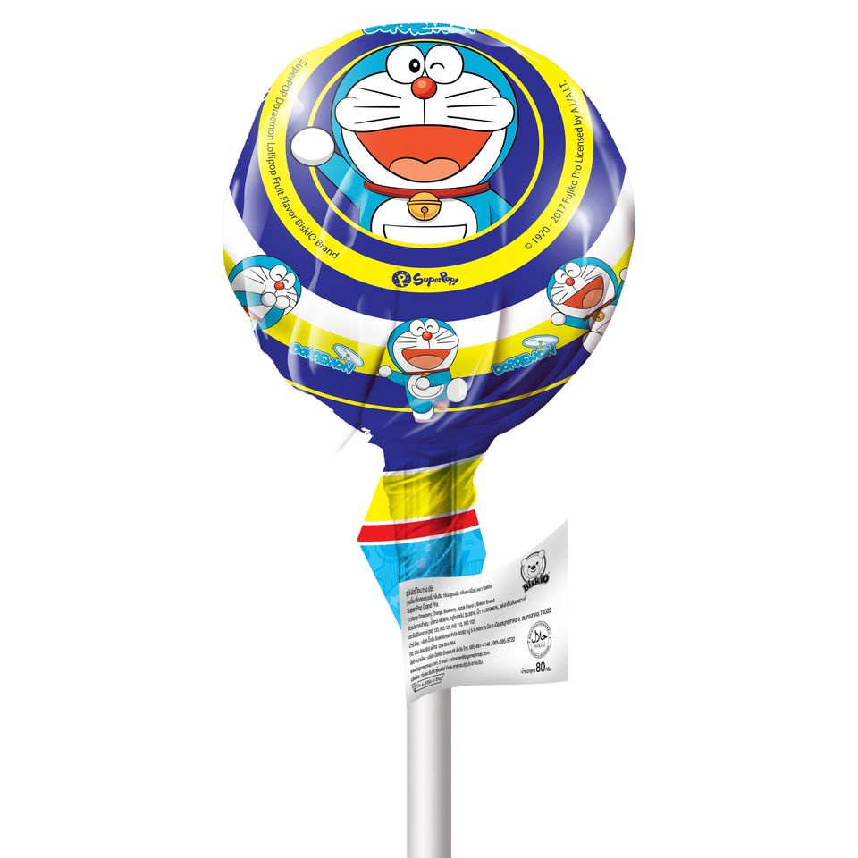 Super Pop Doraemon Biskio Giant Lollipop 80g. | Shopee Philippines