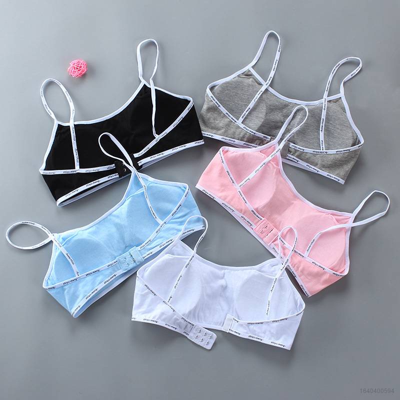 Girls Teens Bra For Girl Kids bralette tops letter side buckle pure ...