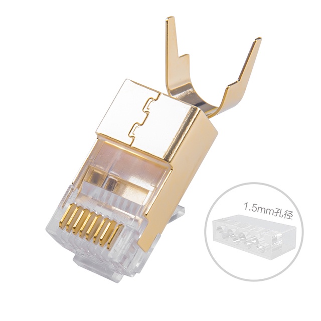 Linkwylan RJ45 Cat6A Cat7 CAT8 Modular Plug Shielded Metal Clip Type ...