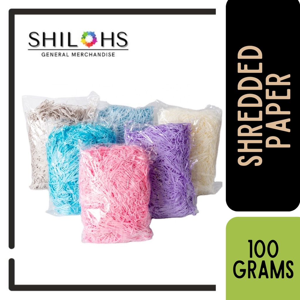 100 Grams Shredded Paper Filler | Paper Packaging Filler | Colored ...