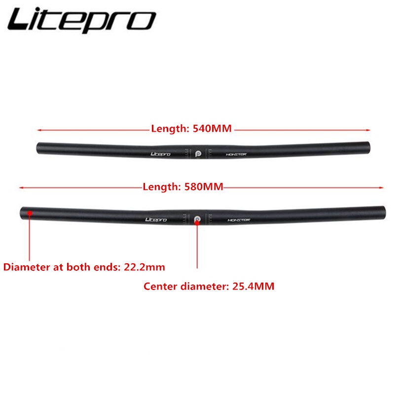 Litepro Horizontal Handlebar Monster Ultralight Horizontal Straight ...