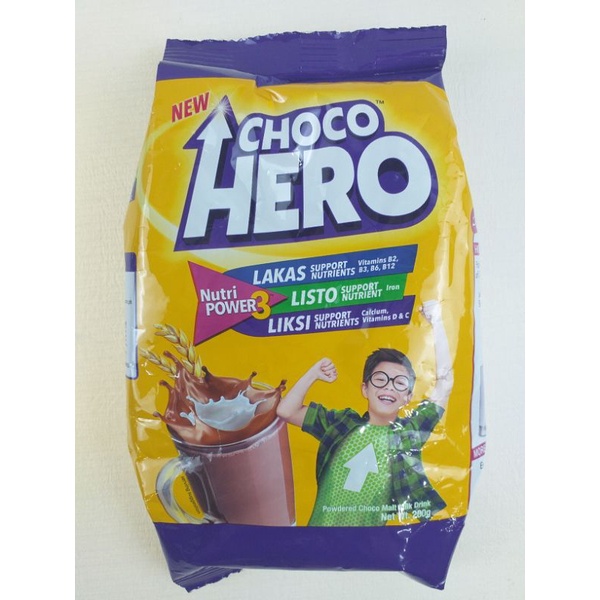 Choco Hero Powdered Choco Malt Milk Drink 200 grams | Shopee Philippines
