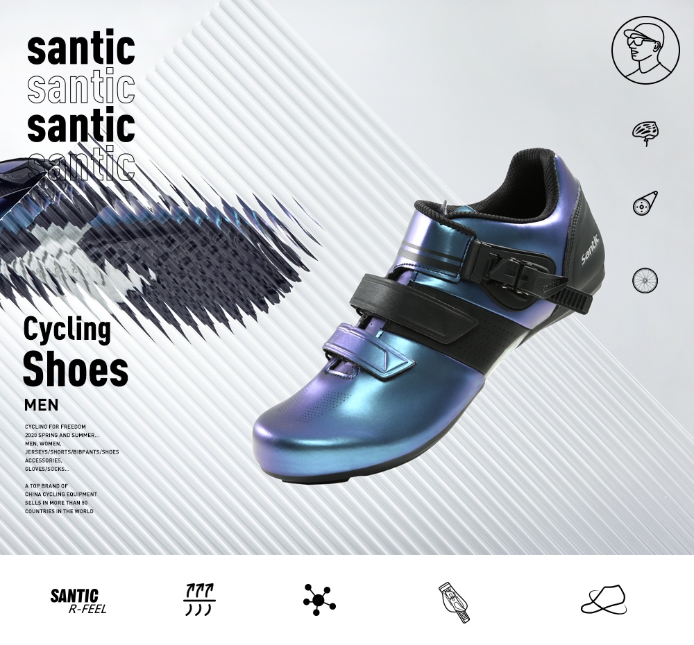 Santic Men's Road Cycling UnLocked Shoes Breathable Sole Unisex ...