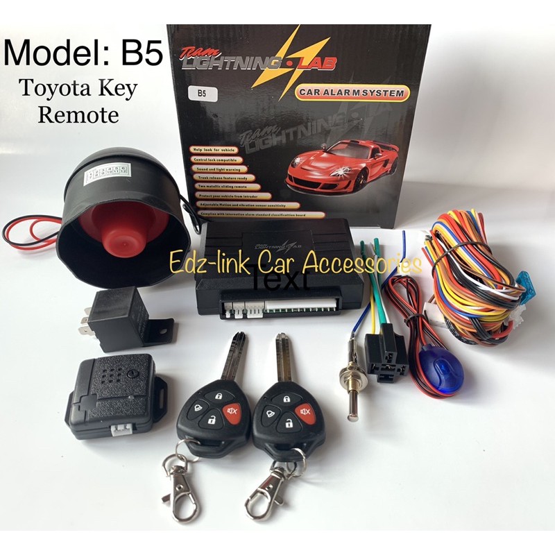 Car Alarm System with Toyota Key Remote Lightning Lab B5 | Shopee ...