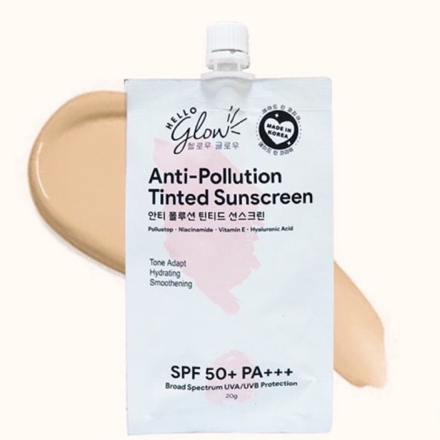 Hello Glow Anti-Pollution Tinted Sunscreen SPF 50 / Tinted Sunscreen ...