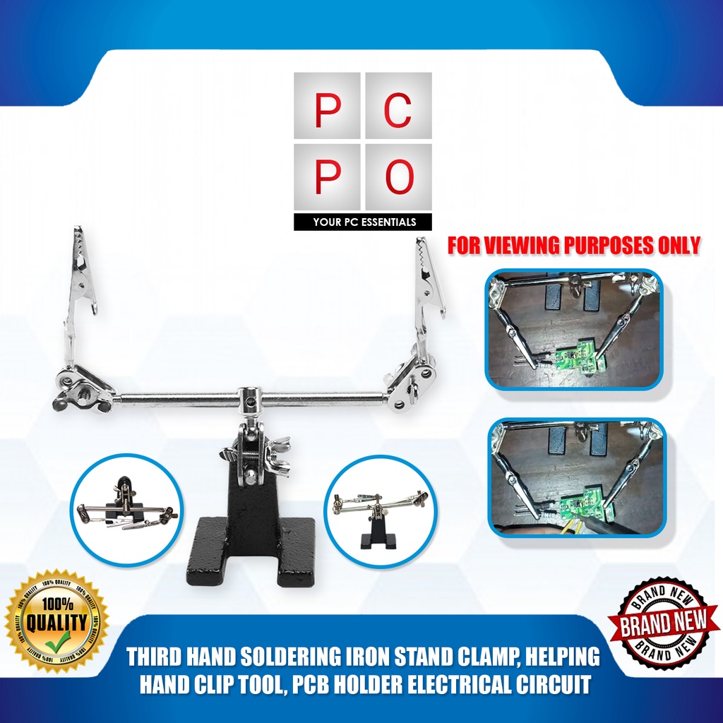 THIRD HAND SOLDERING IRON STAND CLAMP, HELPING HAND CLIP TOOL, PCB ...