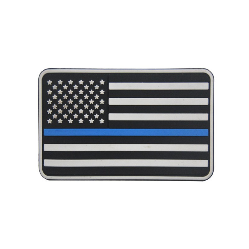 Tactical MILITIA Police law enforcement Thin Blue Line American US Flag ...