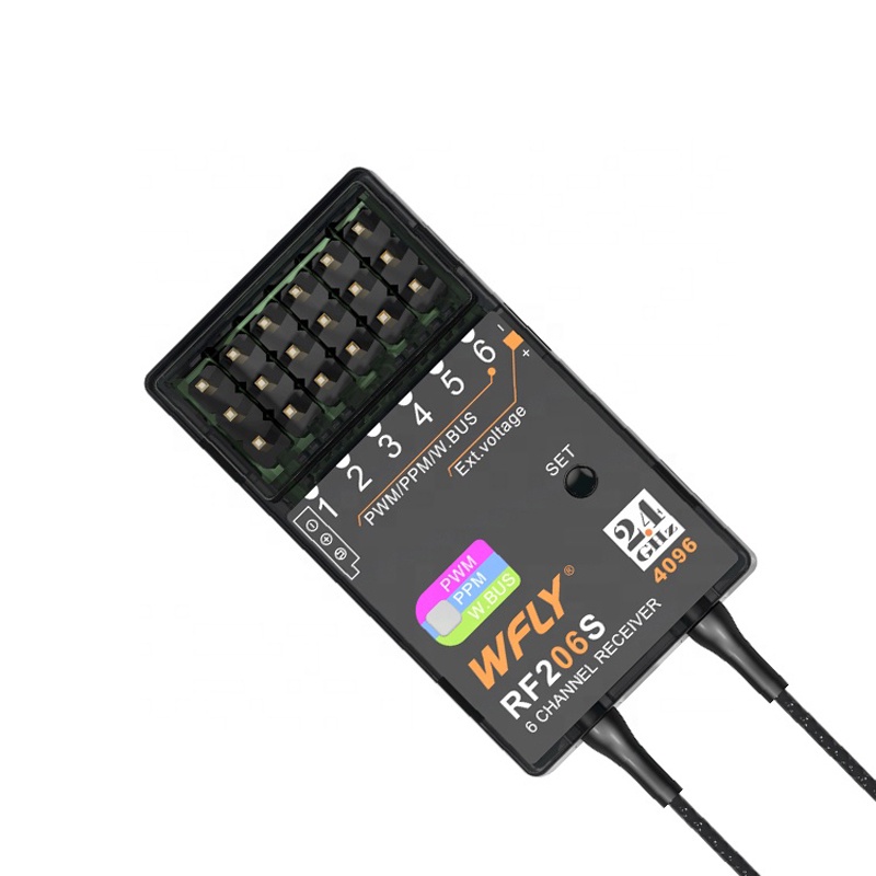 RC Receiver WFLY RF206S Small RC Receiver 6CH PWM PPM For ET06 RC Radio ...