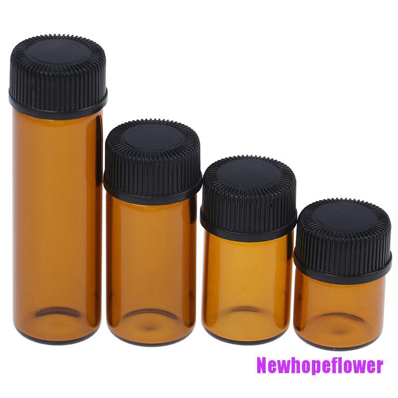 CKFR 1 /2/3/5Ml Mini Amber Glass Reagents Sample Bottle Brown Glass ...