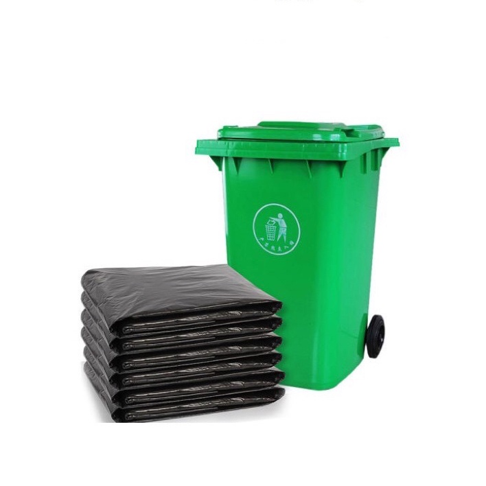 50pcs Eco Friendly Beg Big Dustbin Rubbish Bag Household Large Black ...
