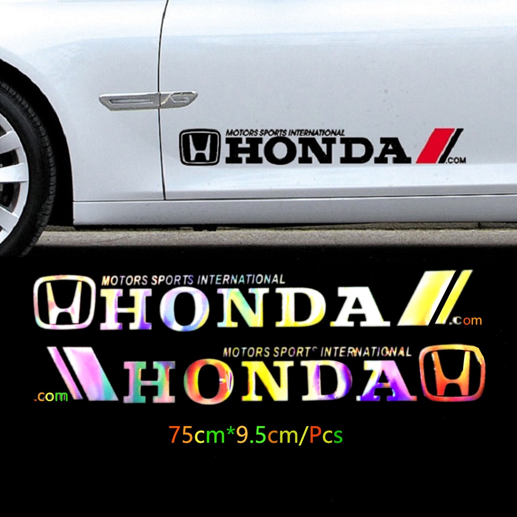 2Pcs Honda Car Sticker Decoration FIT CIVIC Body Side Reflective ...
