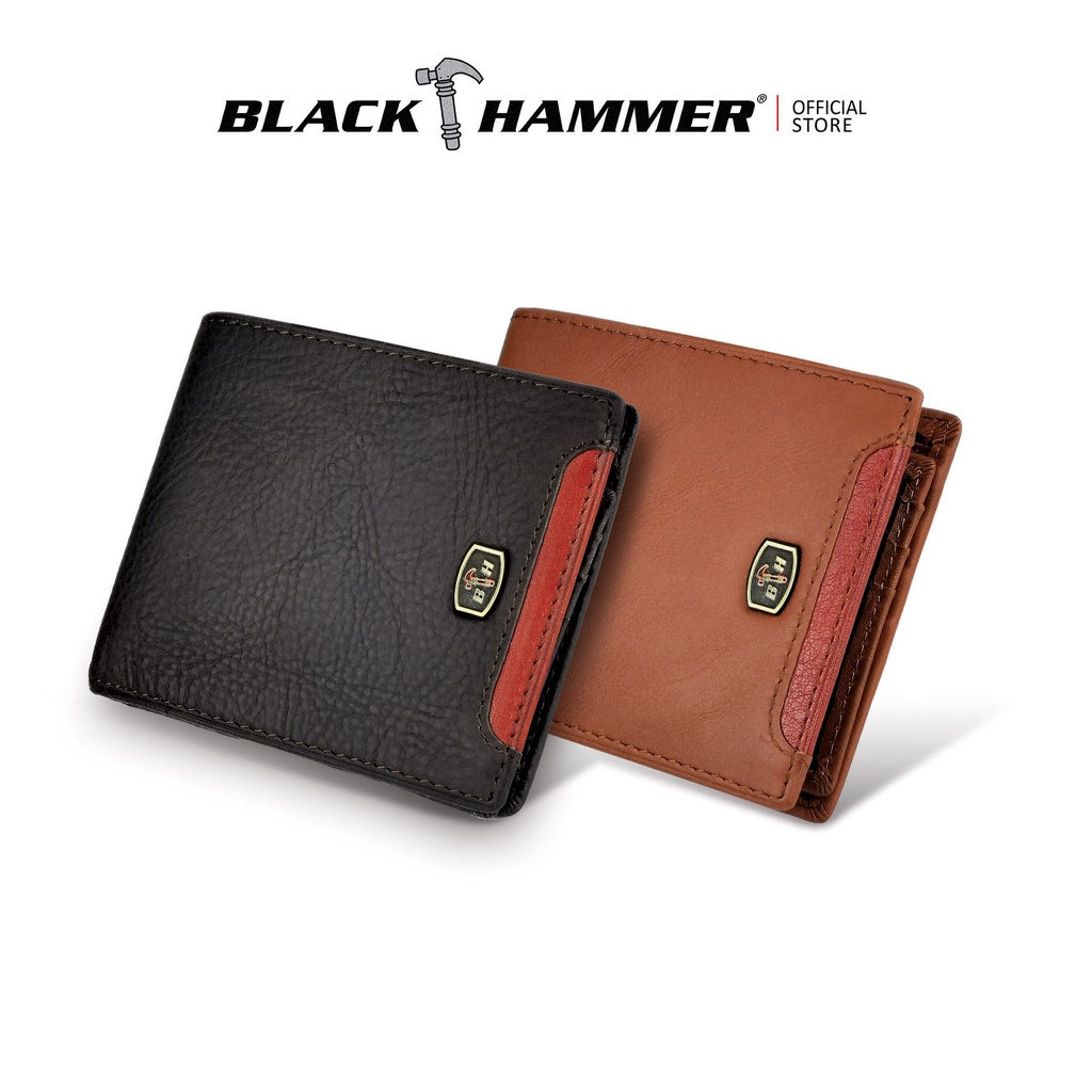 Black Hammer Men Leather Bi-Fold Wallet BHW23002 | Shopee Philippines