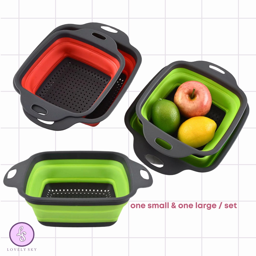 2piece collapsible colander/strainer set | Shopee Philippines
