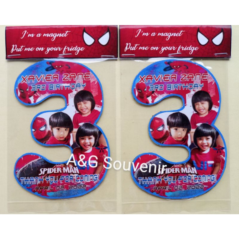 ref magnet souvenir spiderman design number 3 | Shopee Philippines