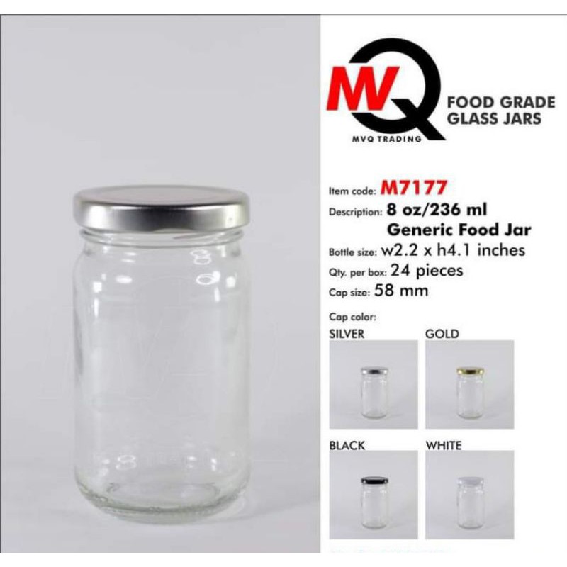 3 boxes M7177 220ml glass jar | Shopee Philippines