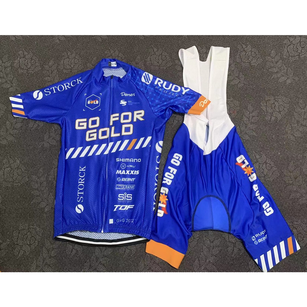 TEAM CYCLING JERSEY FULL POWERBAND PINEAPPLE FABRIC 20D Cycling Set ...