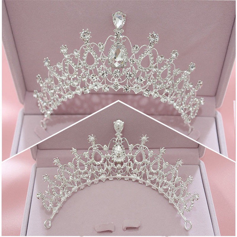 Birthday Diadem Wedding Bridal Crown Water Drop Shape Tiara | Shopee ...