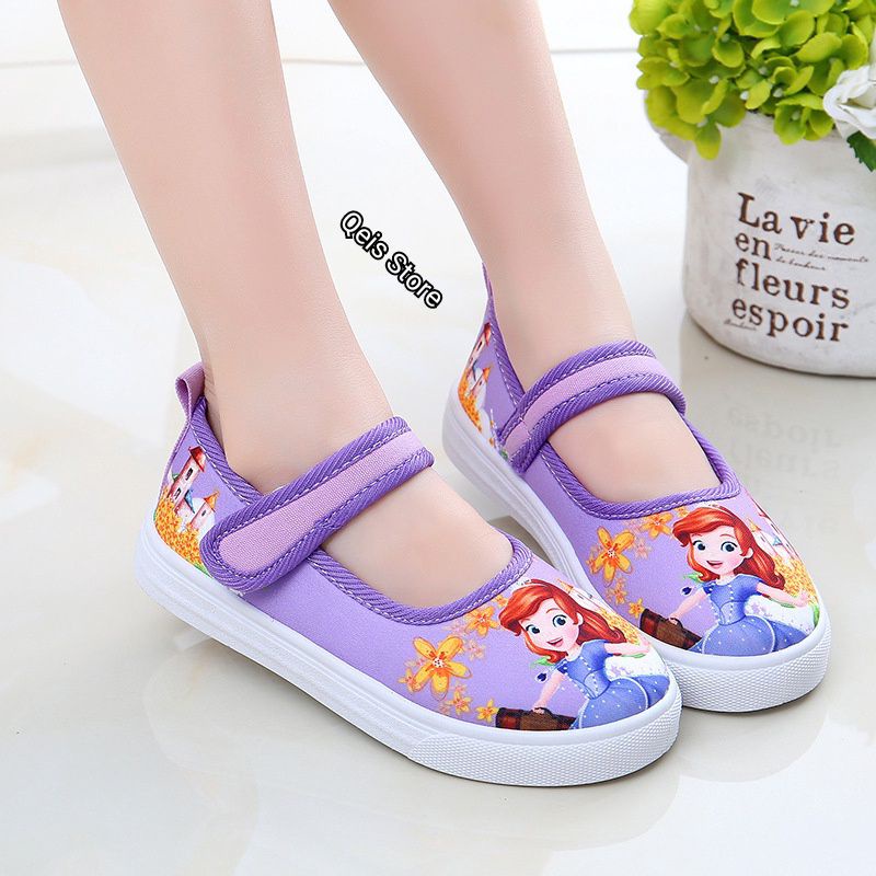 Qeis Cute Girls Shoes Age 1 2 3 4 5 Years Princess Sofia Motif With ...