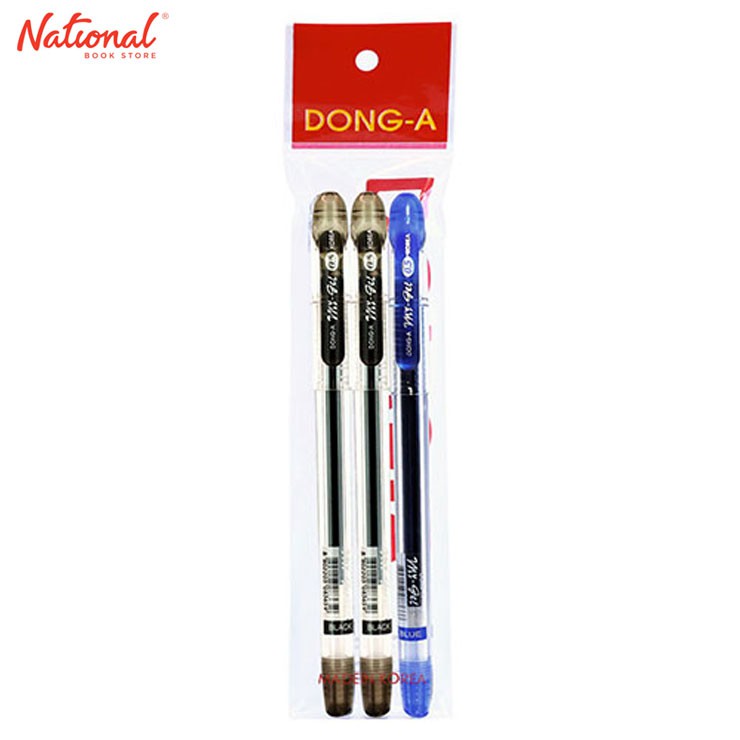 Dong-A Gel Pens 3S, Black/Blue/Red National Book Store | Shopee Philippines
