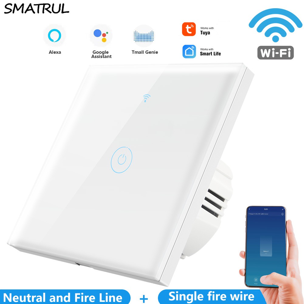 SMATRUL Smart Switch Wifi Controlled Touch Wall Panel Switch-Smart Life ...