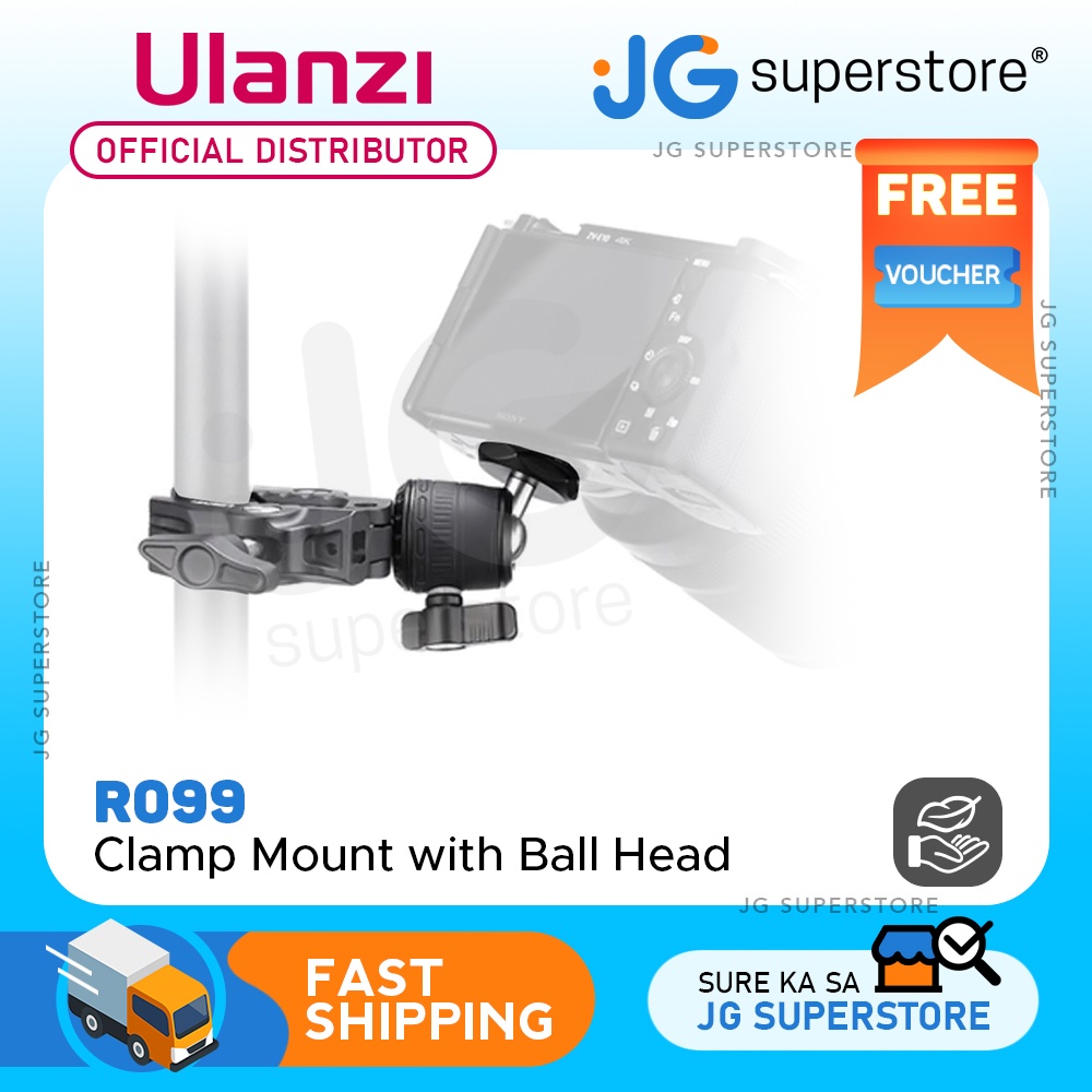 Ulanzi R099 Clamp Mount with Mini 360 Rotating Ball Head ...