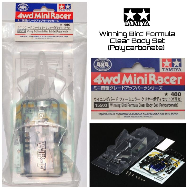 TAMIYA Winning Bird Formula Clear Body Set (Polycarbonate) Cowl Mini ...