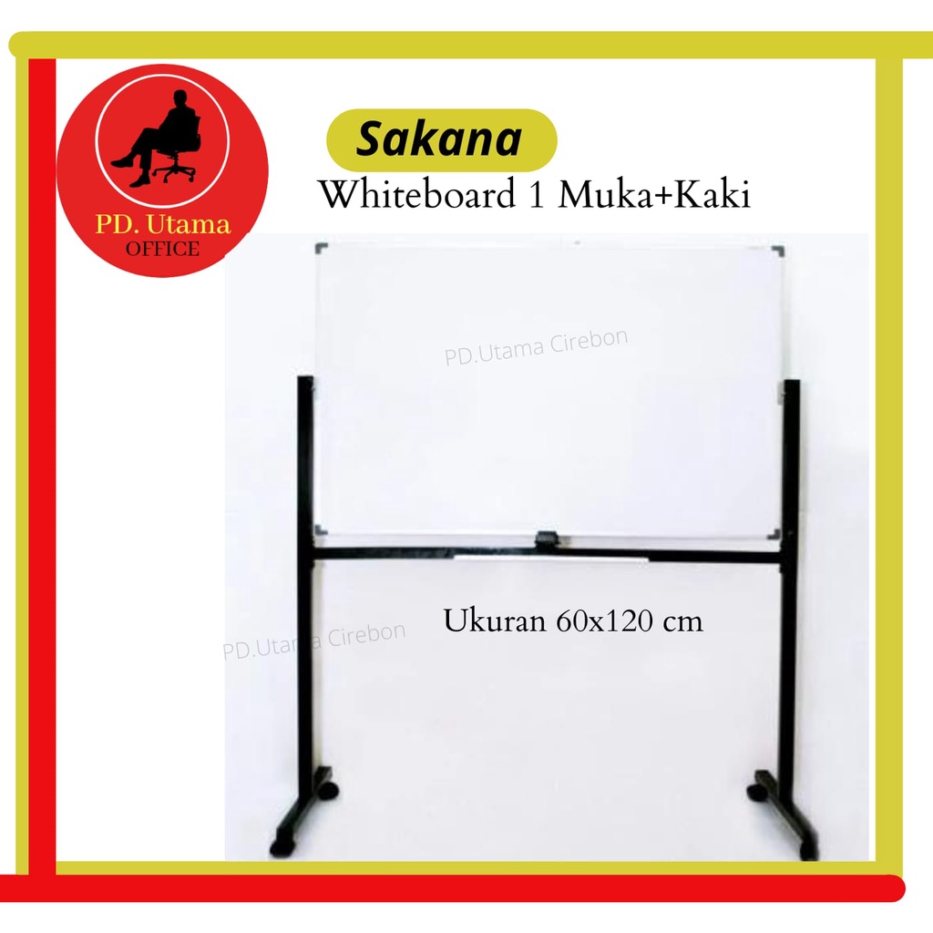 Sakana Whiteboard 60x120 cm (1 Face+ Feet) School/-Office Whiteboard ...