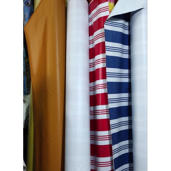 Lona Trapal Tarpaulin Tarp Makapal Stripes and Plain 6 ft. Width sold ...