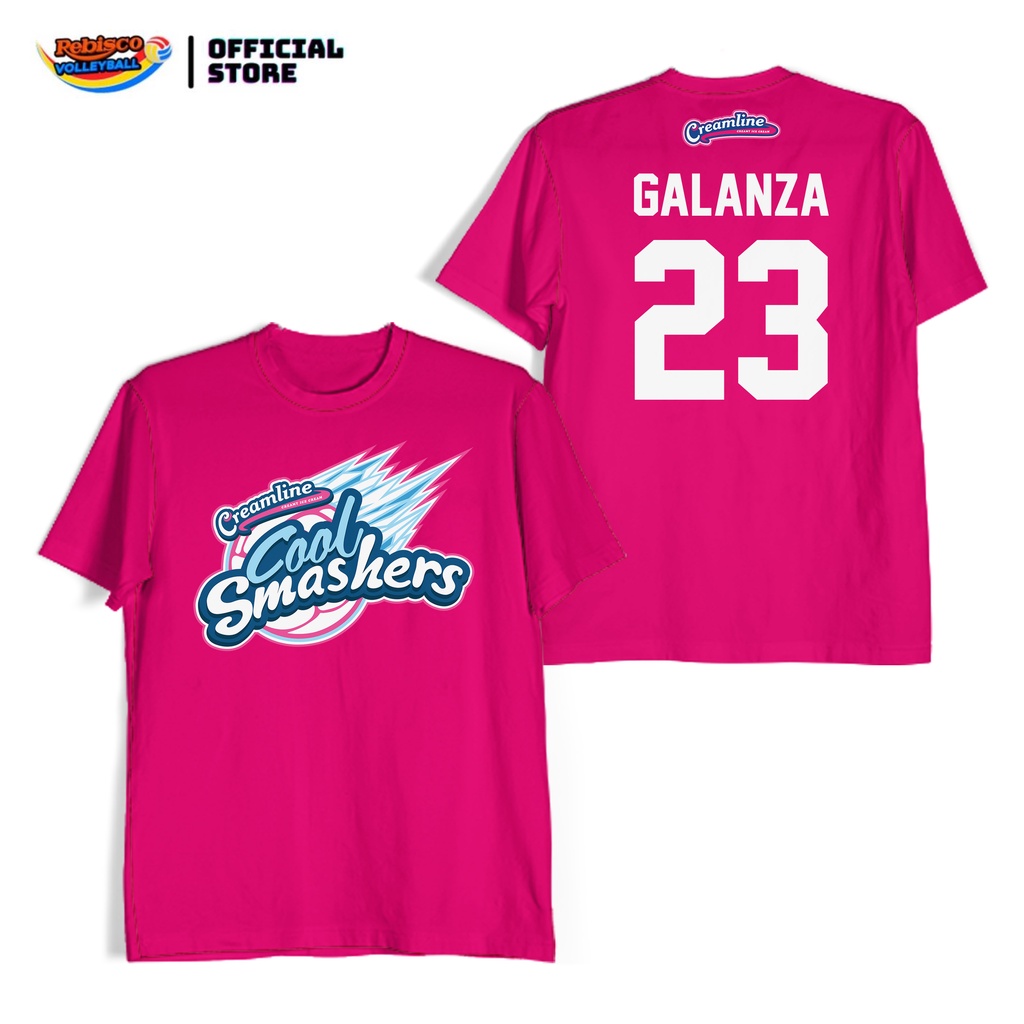 Creamline Cool Smashers Cotton Shirsey GALANZA 23 | Shopee Philippines