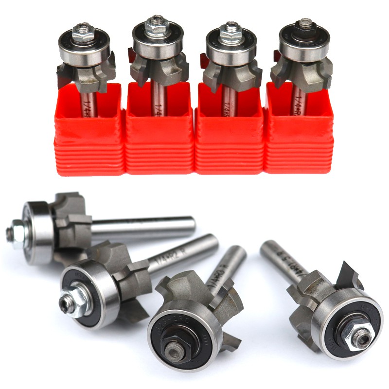 1/4 inch Shank Edge Band Trimming Bit R1/1.5/2/3 Milling Cutter With ...