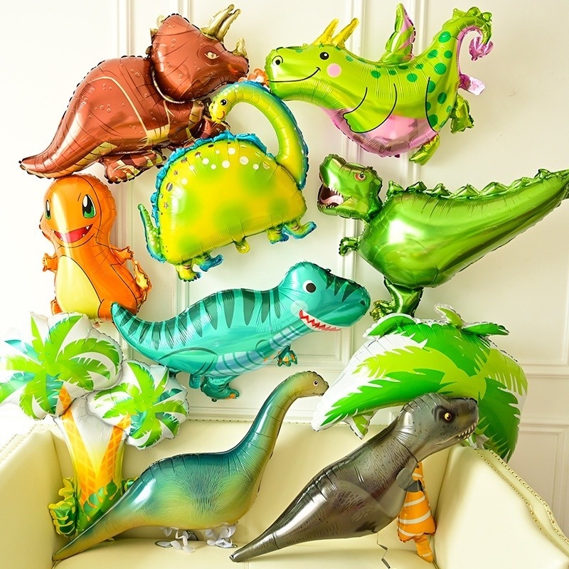 Mini Dinosaur Theme Foil Balloons Triceratops Tyrannosaurus ...