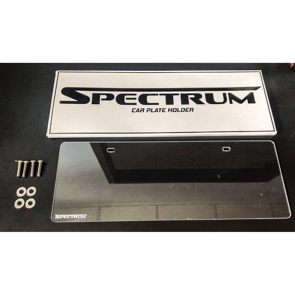 (No Bolts) Spectrum Pair of Clear License Plate Cover | Shopee Philippines