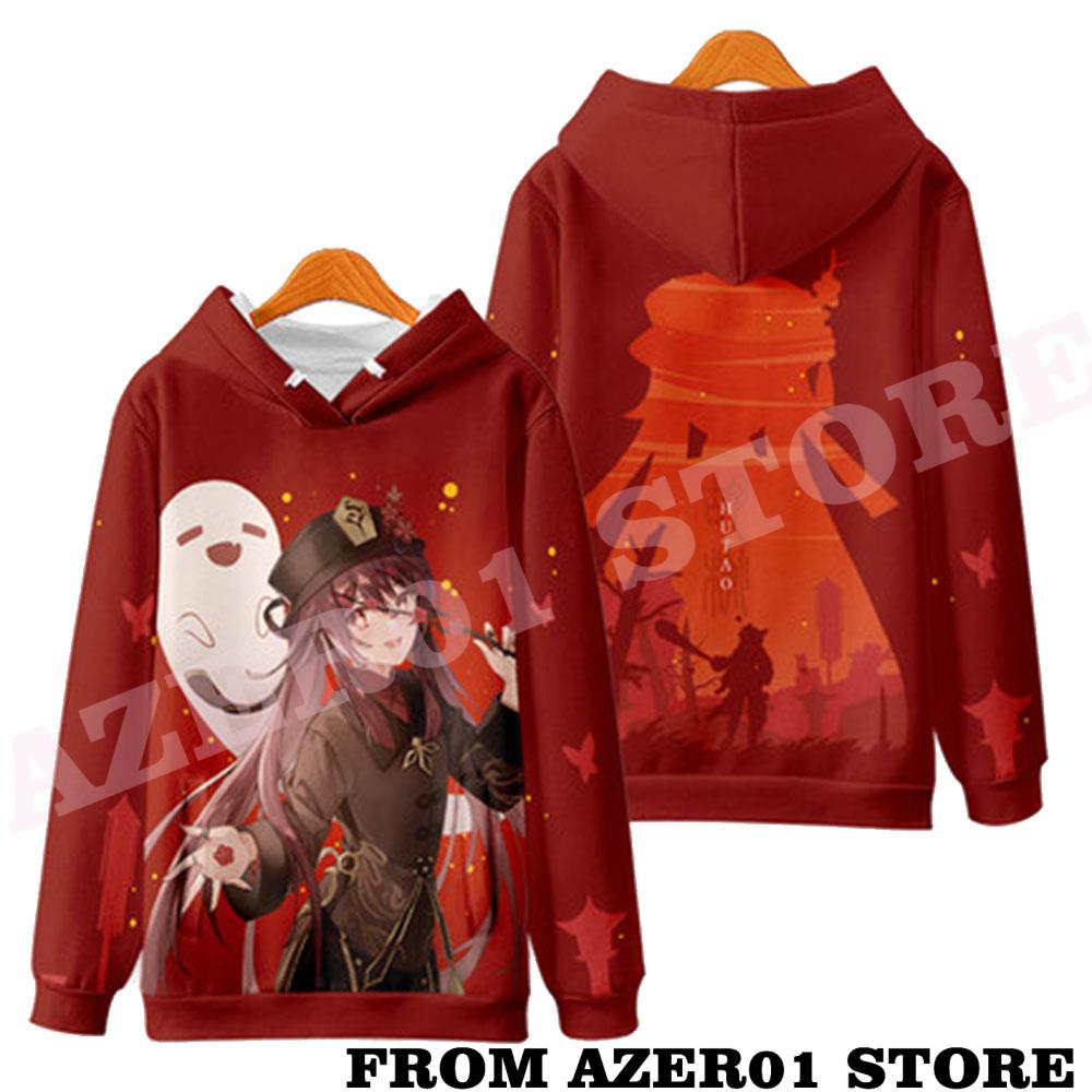 Genshin Impact Hutao Hu Tao Merch Hoodies Winer Sportswear Kawaii ...