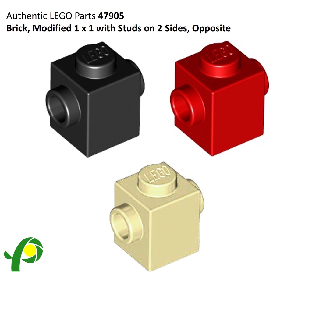 LEGO Parts 47905 Brick Modified 1x1 with Studs on 2 Sides Opposite ...