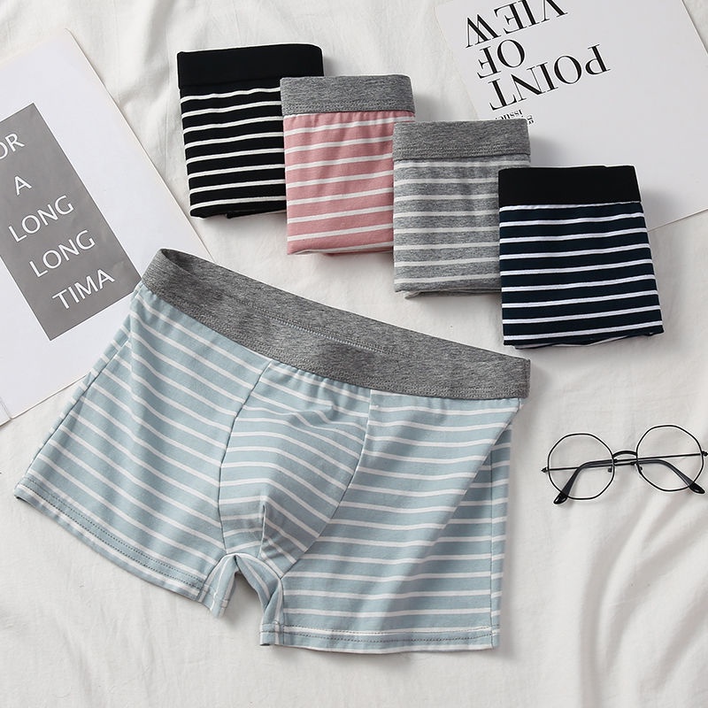 [Four-Piece Set] Ready Stock Super Soft Modal Cotton Boxer Briefs Top ...