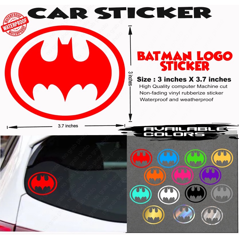 Batman stickers /car sticker motor sticker / laptop sticker | Shopee ...