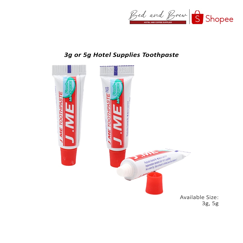 10pcs or 50pcs Hotel Supplies Toothpaste Mini Tube Travel Toothpaste 3g ...