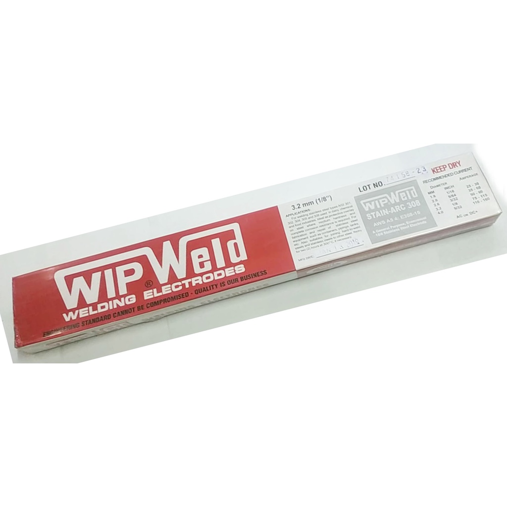 ( 1 KILO ) WIPWELD STAINLESS WELDING ROD T308 1/8" 3.2MM STAINLESS ...