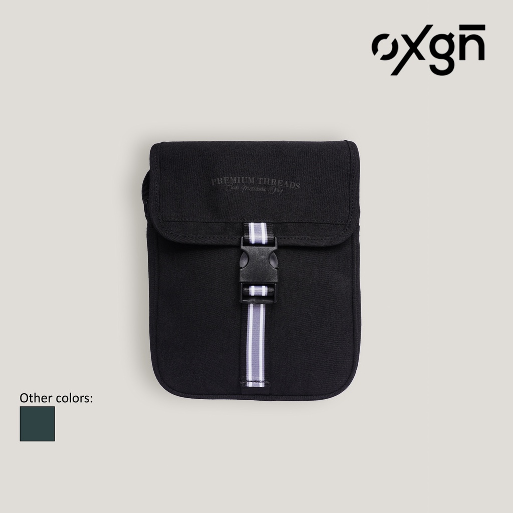 Oxgn Premium Threads Sling Bag With Flap For Men And Women Blackdark Green Shopee Philippines 