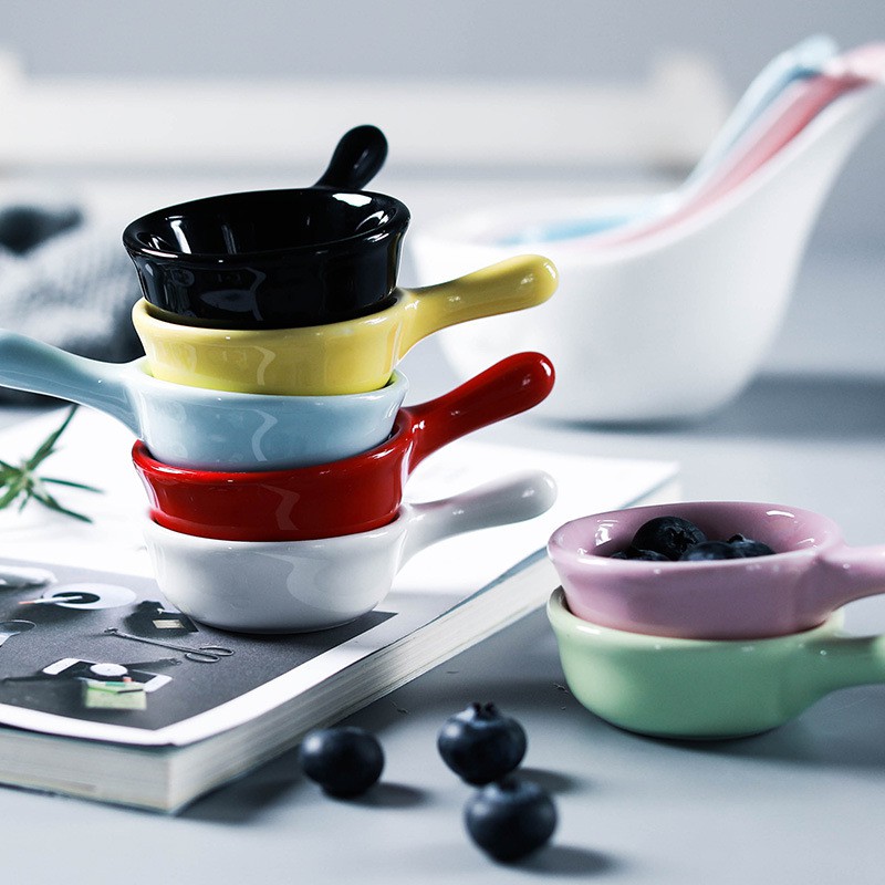 Ceramic Sauce Dishes Colorful Mini Bowl Ketchup Side Dish Tableware ...