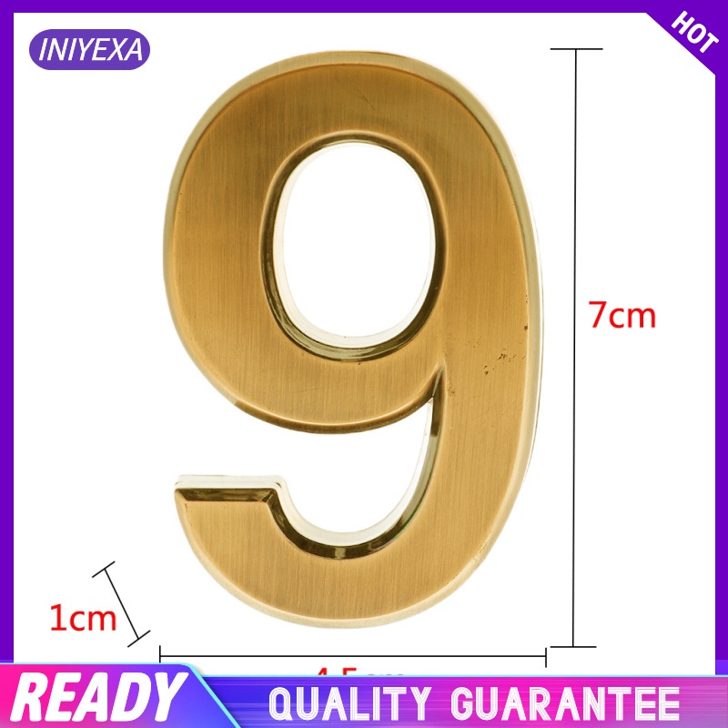 Numeral Door Plaque House Sign Plating Gate 0 to 9 Number Tag Hotel ...