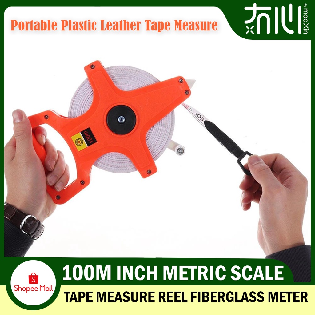 Tape Measure Reel Fiberglass Meter 50m,100m Inch Metric Scale For ...