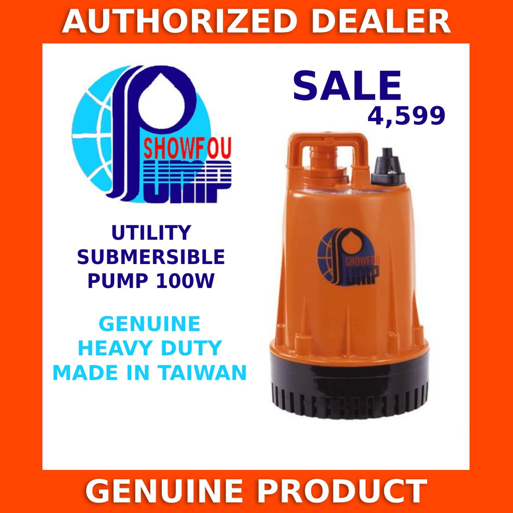 SHOUFOU Utility Submersible Pump 100 Watts SHOWFOU 1/8 HP | Shopee ...