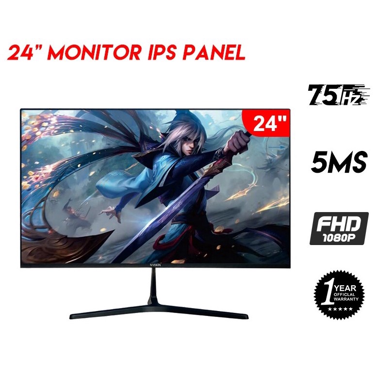 OGAMMA N-VISION MONITOR 23.8 Inch (Black) FRAMELESS 1920*1080 FHD 75HZ ...