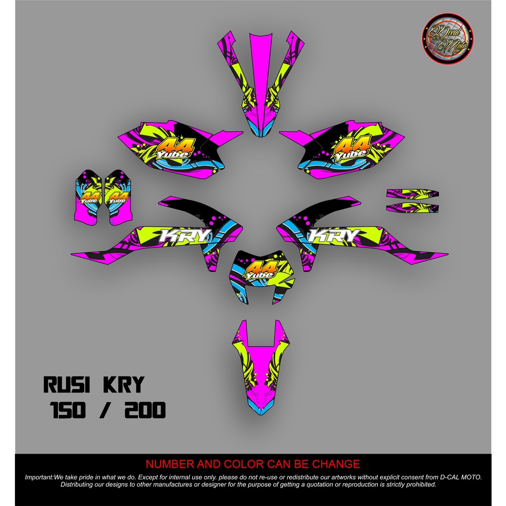 Decals, Sticker, Motorcycle, Decals Sticker for RUSI KRY 150/200 AAyube ...