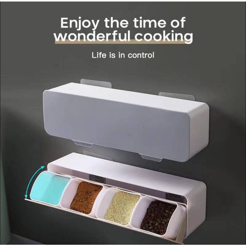 Fashion King Wall-Mounted Condiment Storage Box | Shopee Philippines